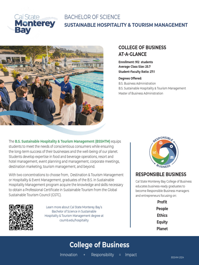 BSSHM Program Flyer TXT 2024 | PDF | Tourism | Resort