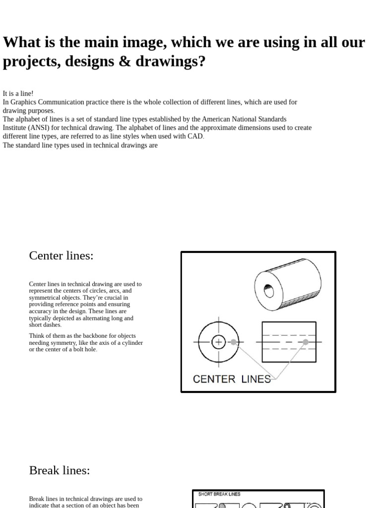 Understanding Line Types in Technical Drawings | PDF | Technical ...