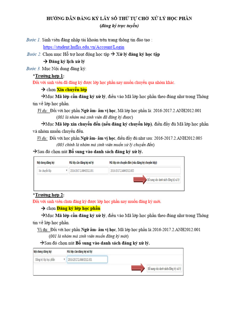 02.huong Dan Dang Ky Lay So Thu Tu Xu Ly HP | PDF
