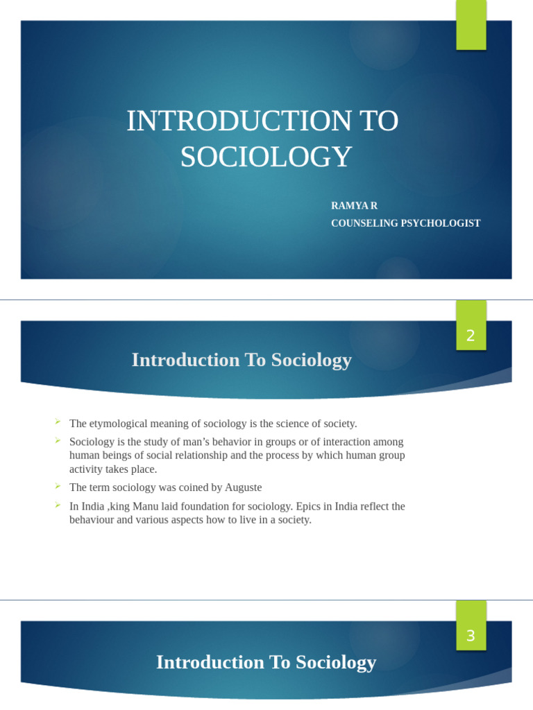 Introduction To Sociology | PDF | Sociology | Science