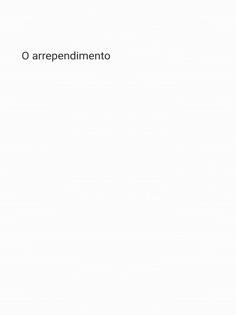 O Arrependimento | PDF