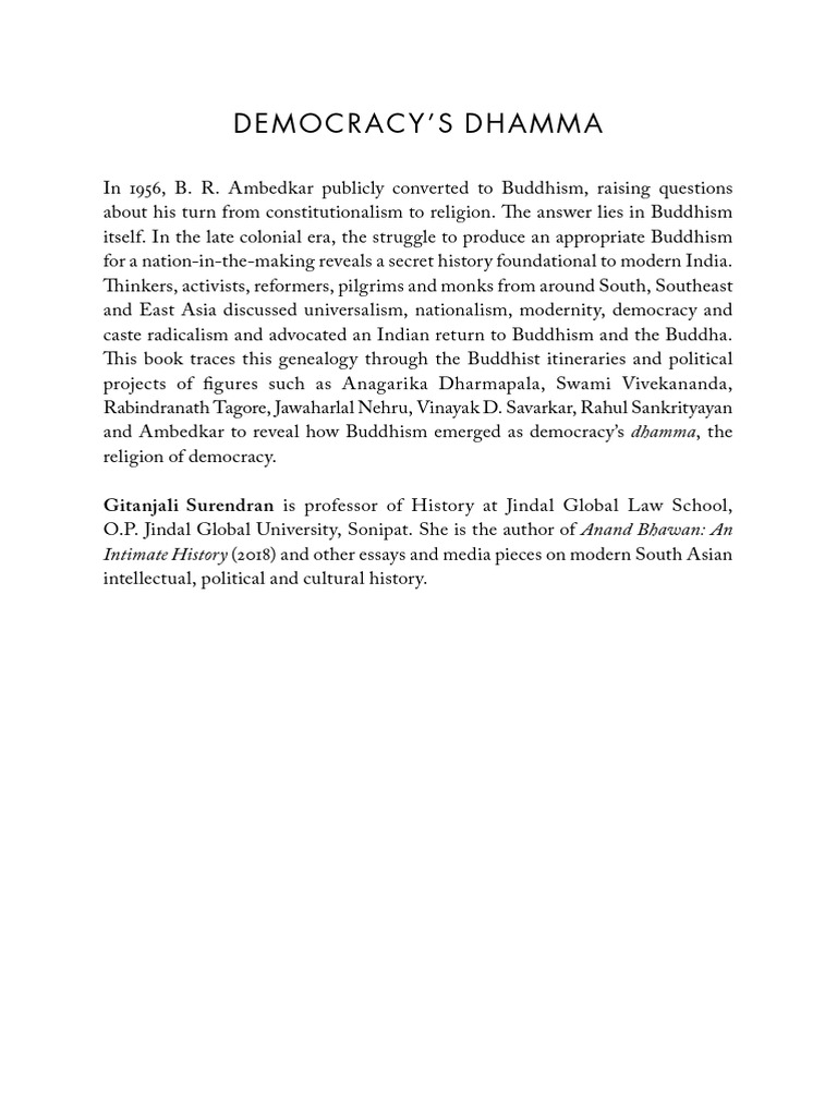Democracy's Dhamma | PDF | South Asia
