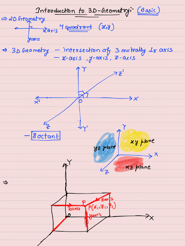 Basic 3d geometry(introduction) | PDF