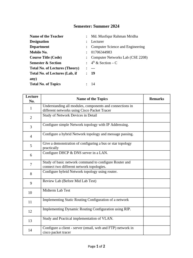 CSE 2208 [MRM] | PDF