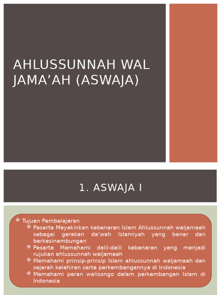 Ahlussunnah Wal Jama’Ah (Aswaja) | PDF