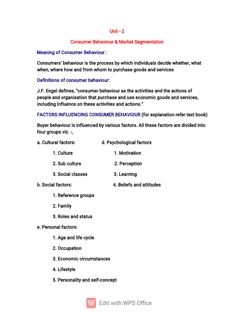 2 - consumer behaviors | PDF | Market Segmentation | Consumer Behaviour