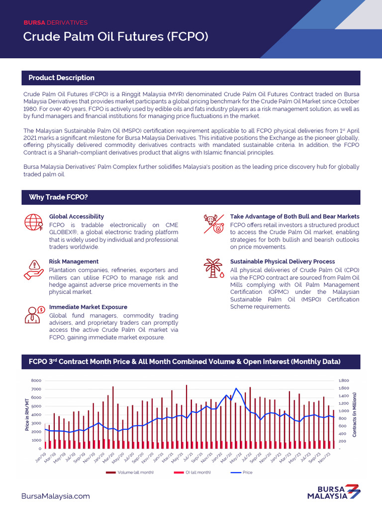 FCPO Booklet A4 Lores Final Draft | PDF | Futures Contract | Derivative ...