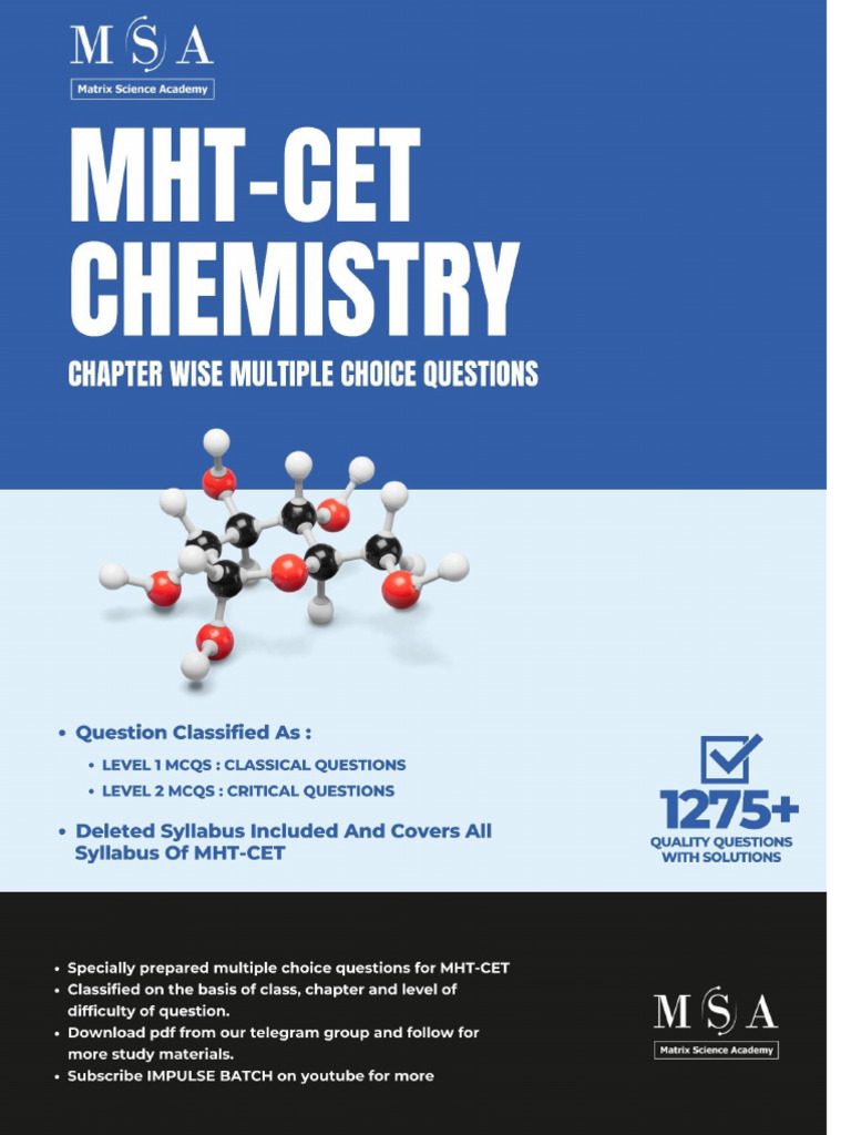 Chemistry Chapterwise MCQ Book - Mht-Cet | PDF | Crystal Structure ...