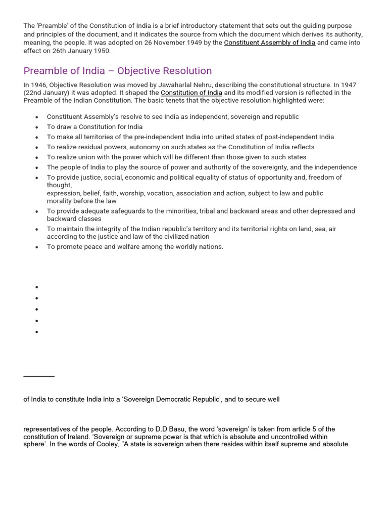 THE PREAMBLE | PDF | Political Science | Government