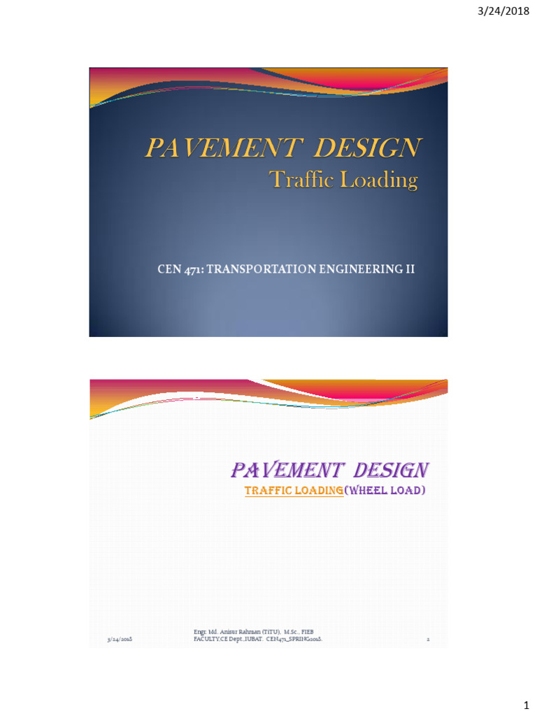 Traffic Loading_PAVEMENT DESIGN | PDF | Road Surface | Traffic