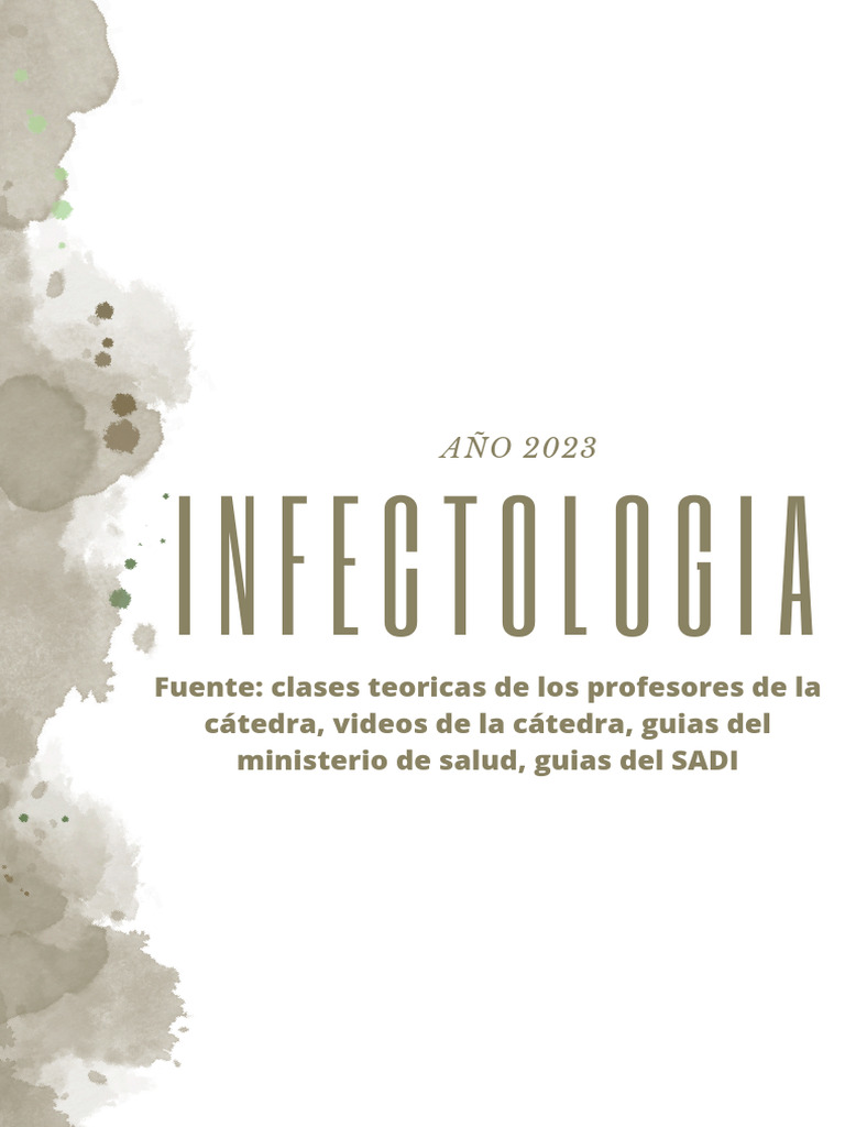 Resumen Infecto 2023 | PDF | Penicilina | Epidemiología