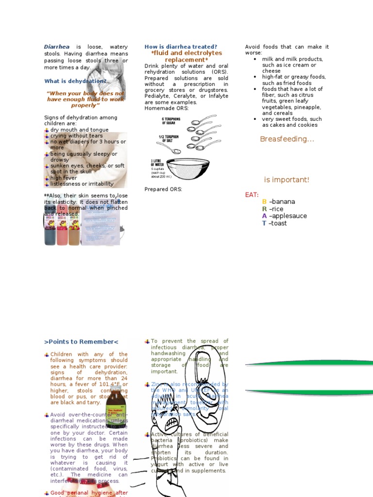 Pamphlet Diarrhea | PDF