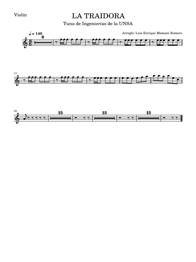La Traidora Violín | PDF