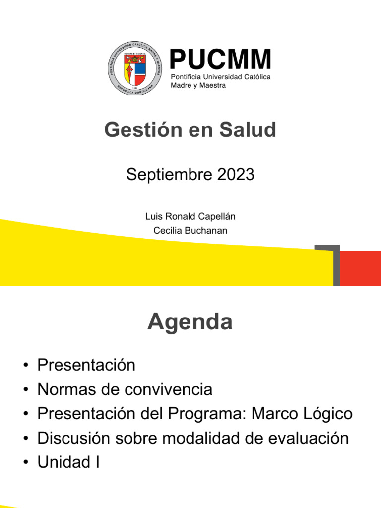Clase 1 Gestión en Salud MRU 2023 | PDF