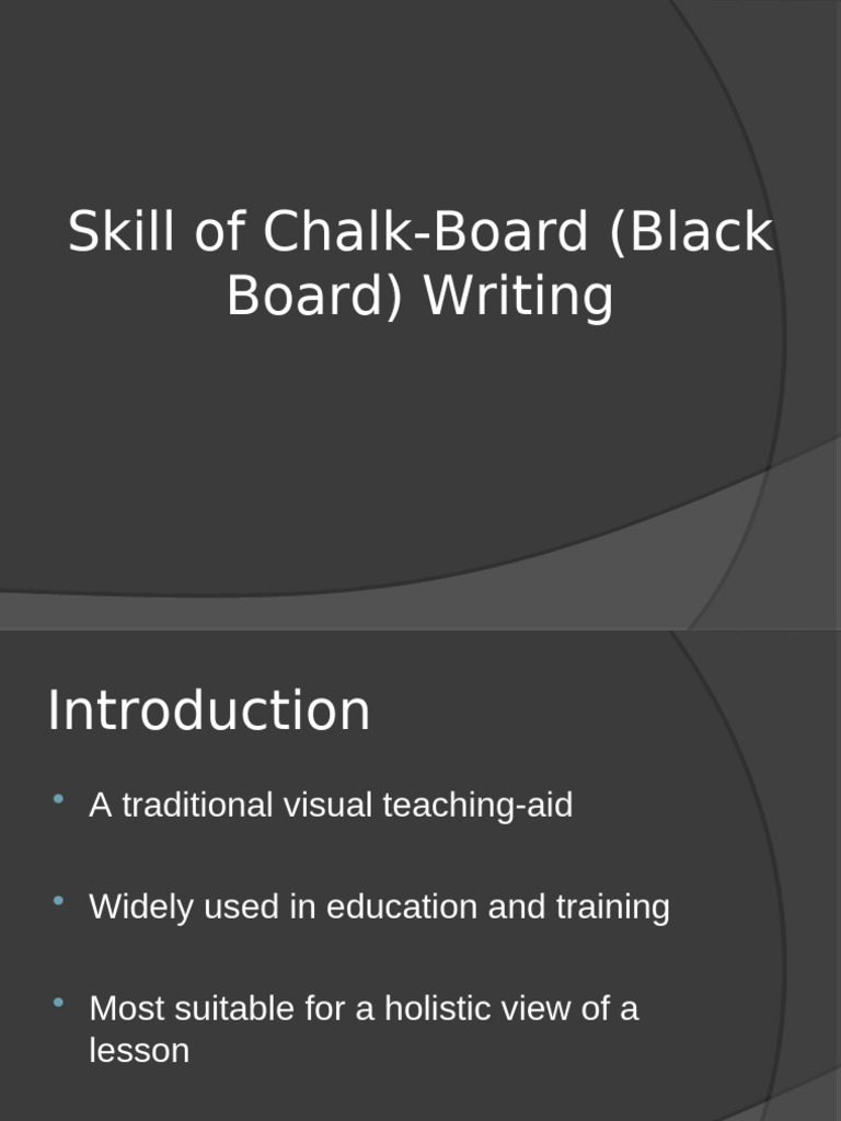 MICRO TEACHING - Chalkboard Writing Skill | PDF | Learning | Behavior ...