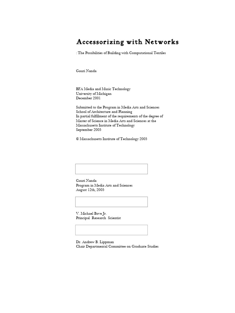 Nanda Ms | PDF | E Textiles | Wearable Technology