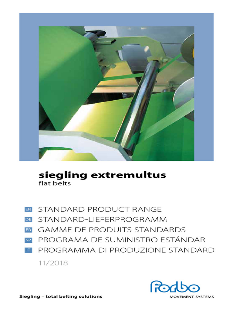 Solutions de courroies Siegling Extremultus | PDF