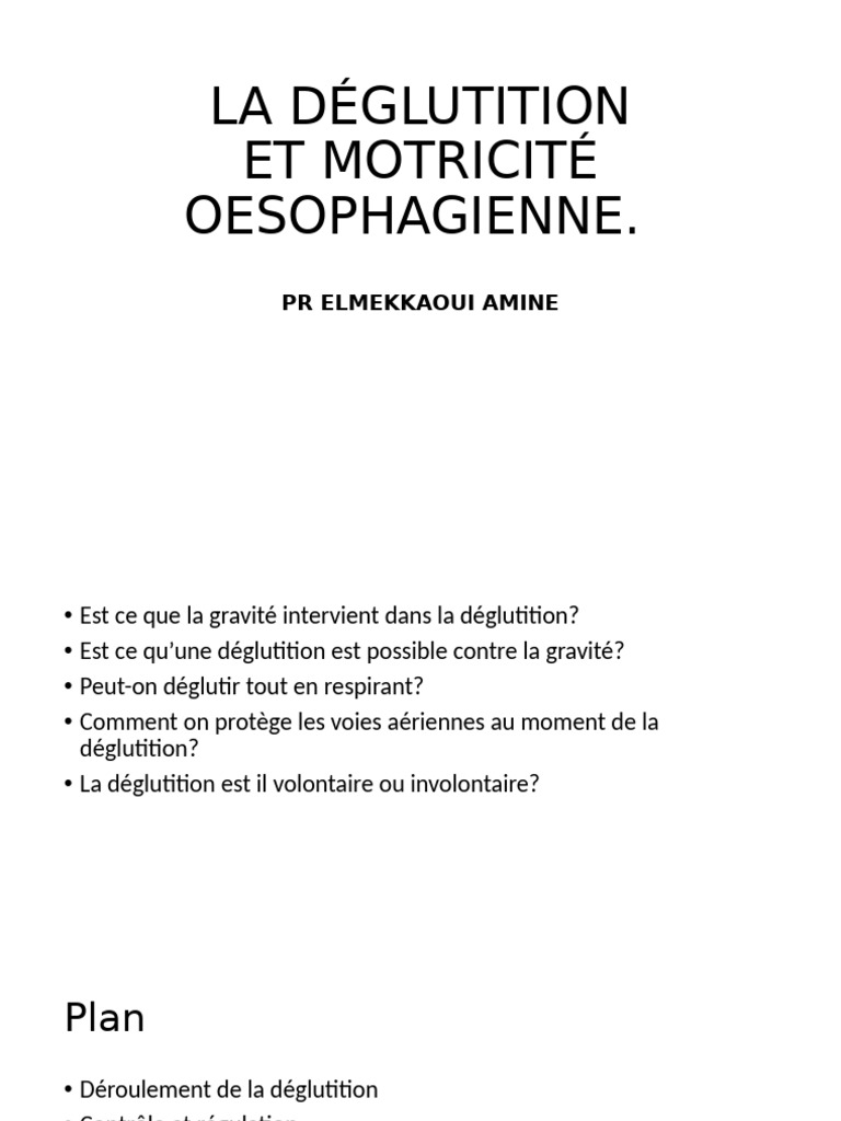Déglutition | PDF