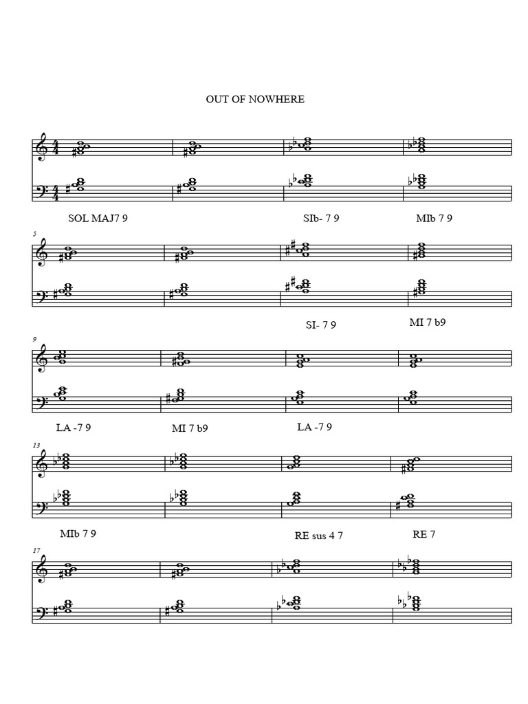 OUT OF NOWHERE COMPING - Score | PDF