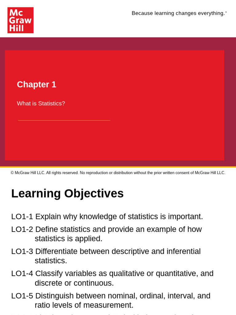 Lind 19e Chap001 PPT Accessible | PDF | Statistics | Level Of Measurement