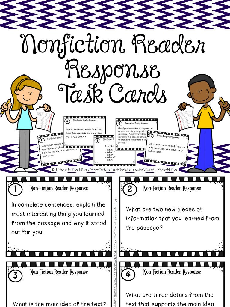 NonfictionReaderResponseTaskCards-1 | PDF