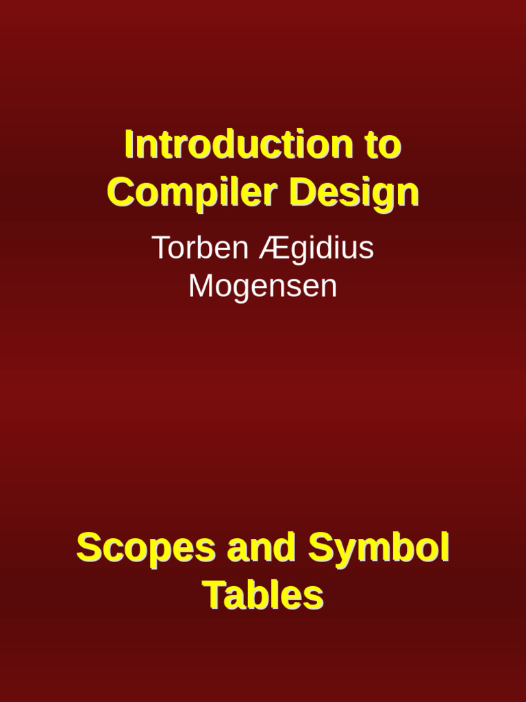 Scope and Symbol Table | PDF | Scope (Computer Science) | Computer ...