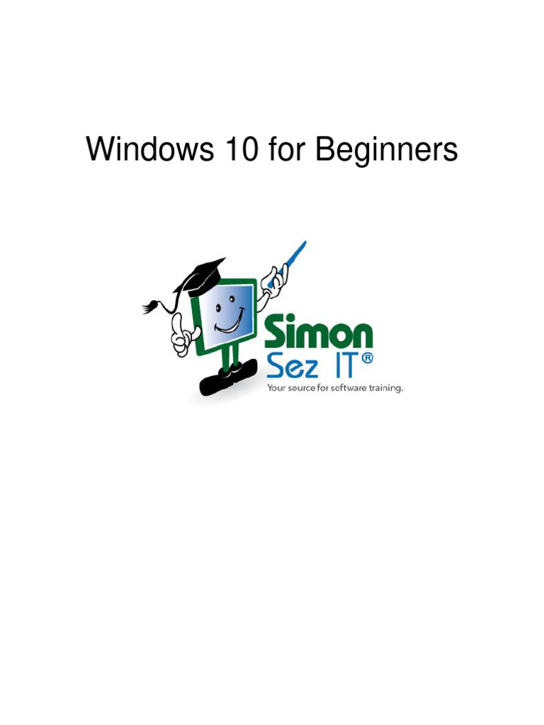 Windows 10 for Beginners | PDF | Windows 10 | Microsoft Windows