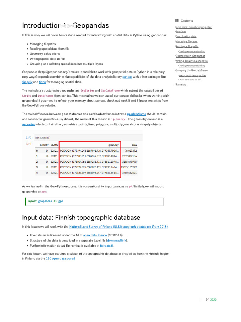 Introduction to Geopandas | PDF | Computer File | Area