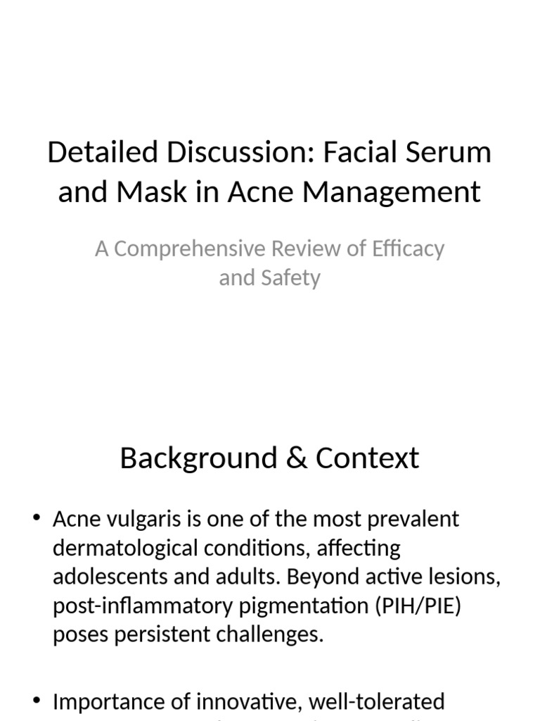 Detailed Acne Research Presentation | PDF