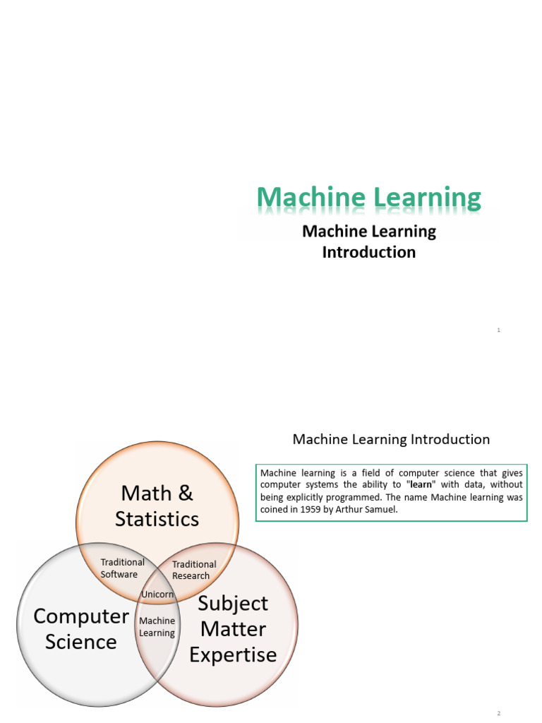 Chap-6 Machine Learning Introduction | PDF | Machine Learning ...