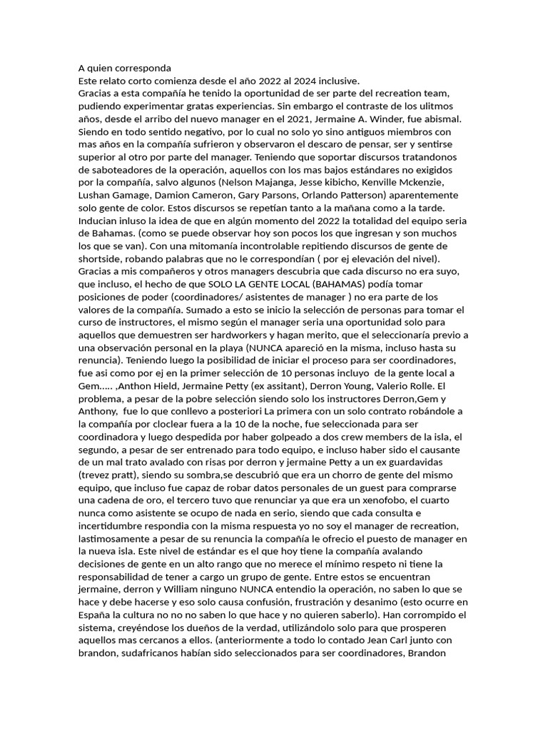 Carta A Steve | PDF