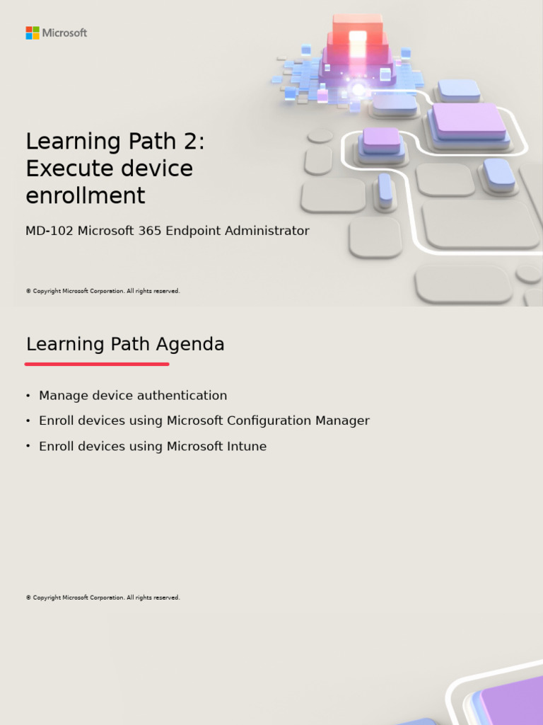 MD 102T00 ENU PowerPoint - 02 | PDF | Mobile App | Microsoft Azure