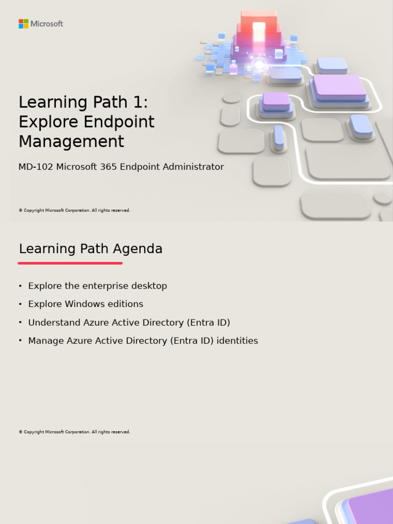 MD-102 Endpoint Management Overview | PDF | Microsoft Windows | Active ...