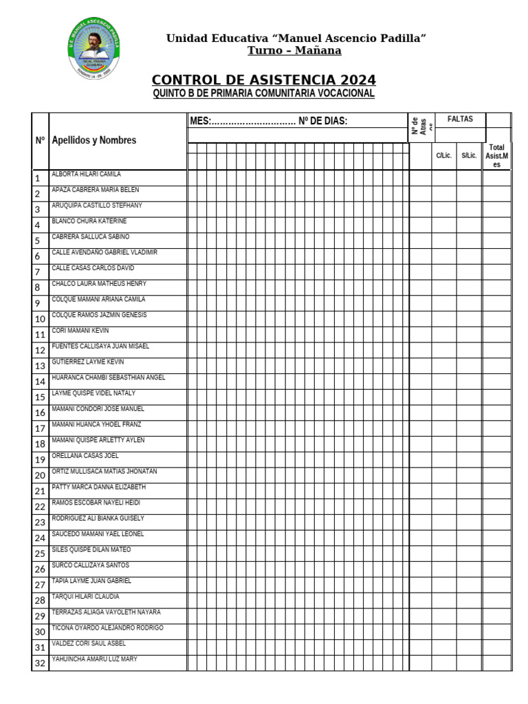 Lista Estudiantes 2024 | PDF