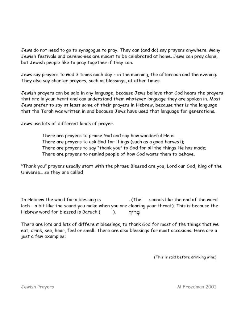 Praying | PDF | Jewish Prayer | Prayer