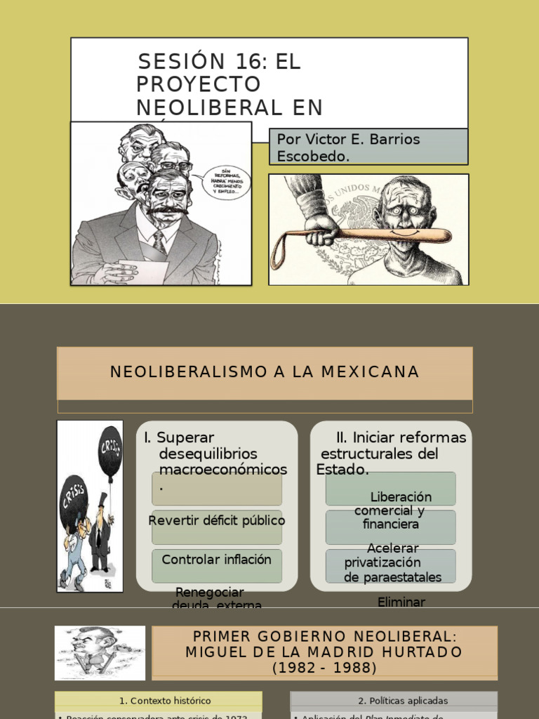 Sesión 16. Proyecto Neoliberal en México | PDF | Neoliberalismo | México