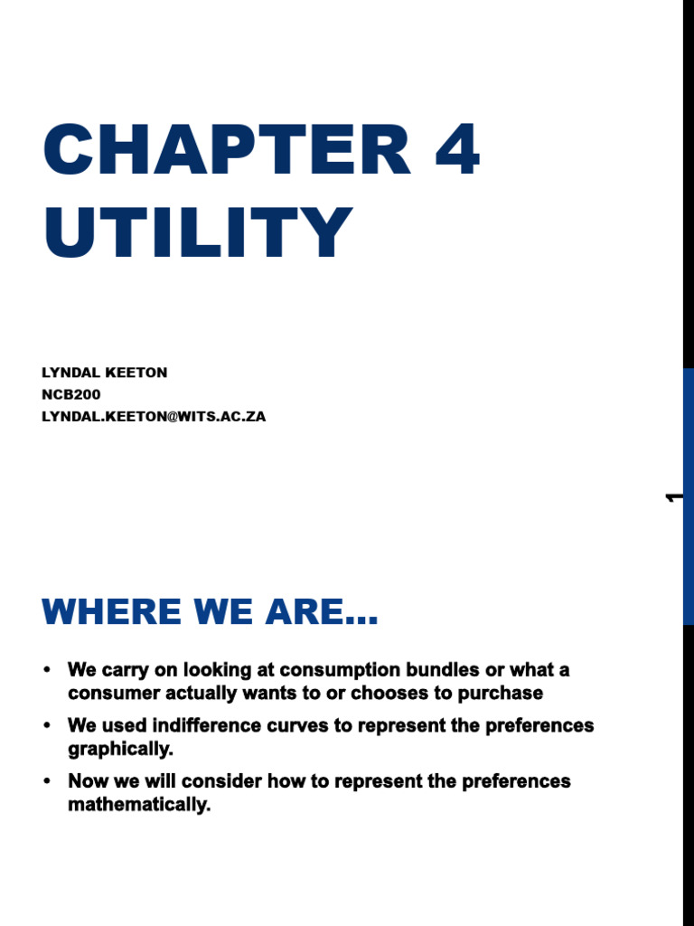 Chapter 4 Utility_-1886347234 | PDF | Utility | Economics