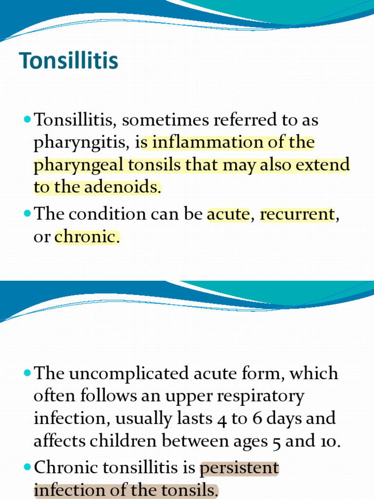 1. Tonsillitis | PDF | Diseases And Disorders | Clinical Medicine