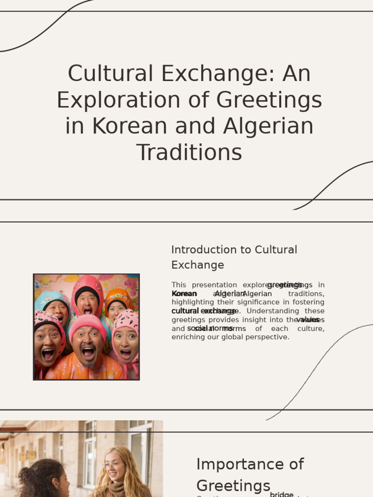 Slidesgo Cultural Exchange An Exploration of Greetings in Korean and ...