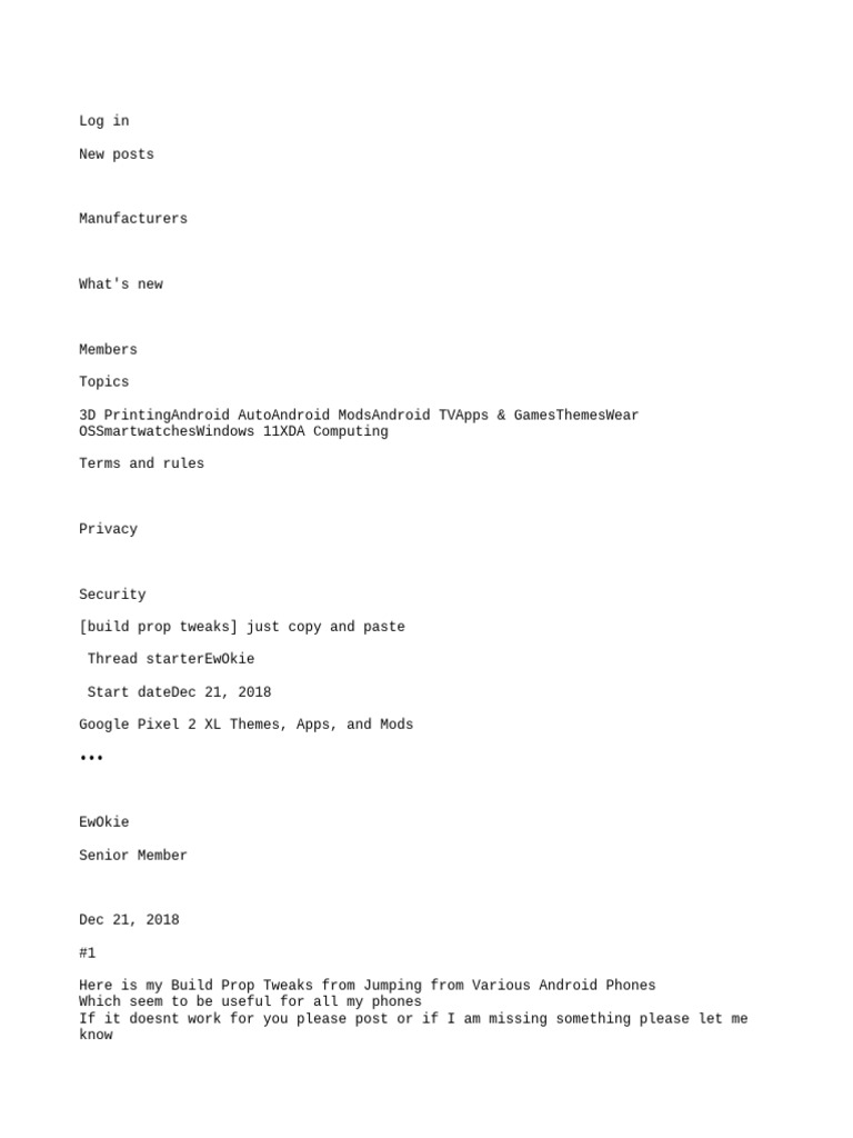 Build Prop Tweak | PDF | Embedded Linux Distributions | Mobile Software