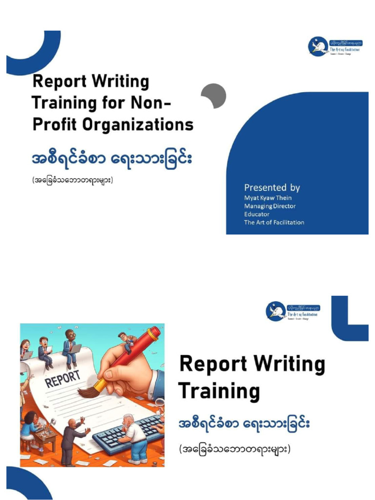 Report Writing Training for NPOs_AoF | PDF