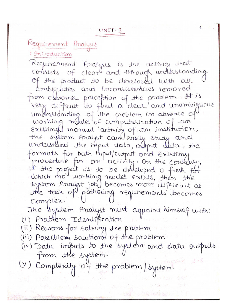 Software Engineering 3 Requirement Analysis Pdf