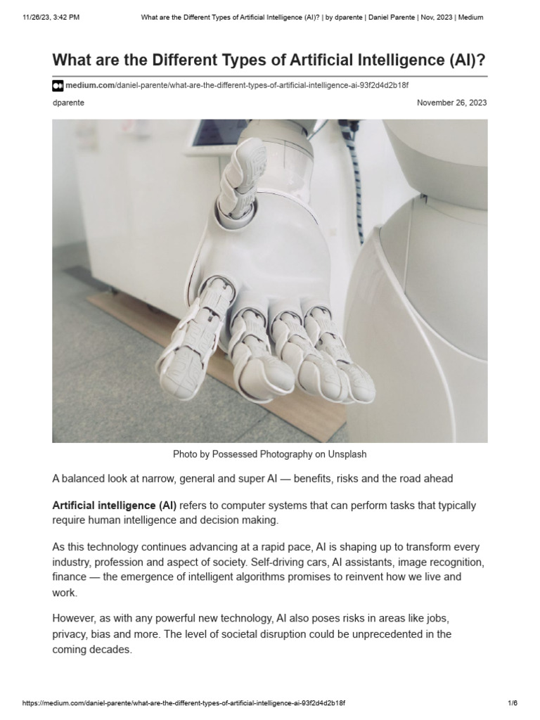 What Are the Different Types of Artificial Intelligence (AI)_ _ by ...