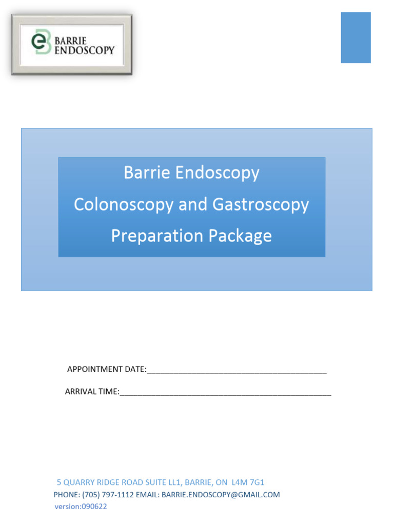 2024 Colonoscopy Gastroscopy Prep Package | PDF | Colonoscopy | Anesthesia