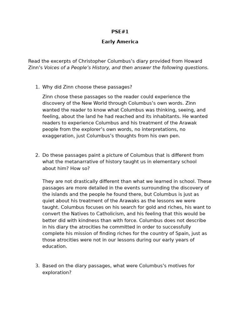 Burton - PSE#1 - Diario of Christopher Columbus | PDF | Christopher ...