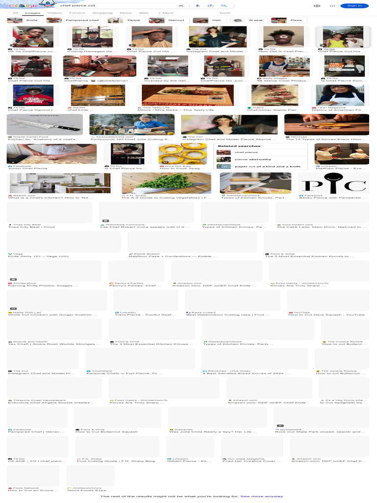 chef pierce cut - Google Search | PDF | Knife