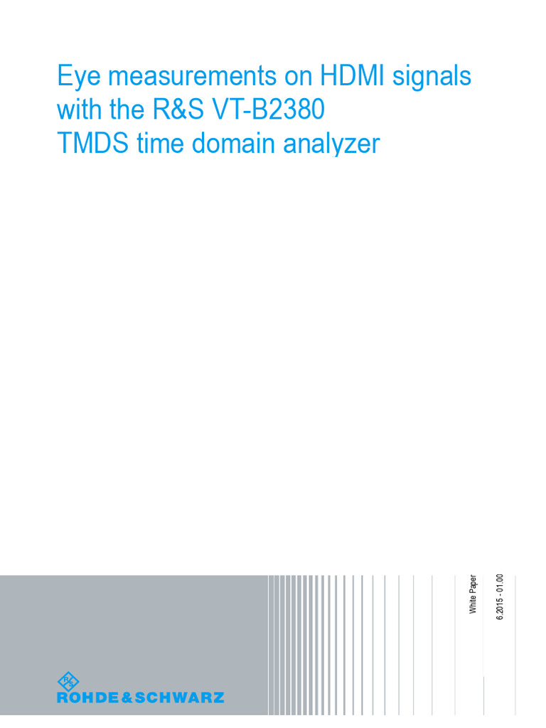 Eye Measurements On HDMI Signals | PDF | Hdmi | Sampling (Signal ...