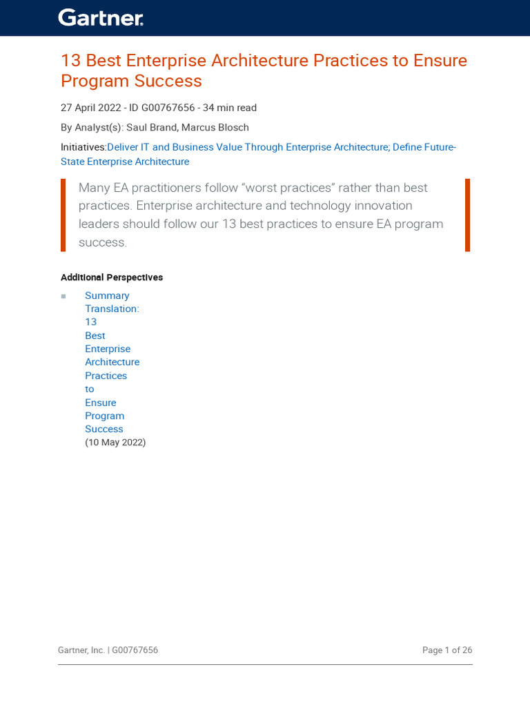 13 Best Enterprise A 767656 NDX | PDF | Enterprise Architecture ...