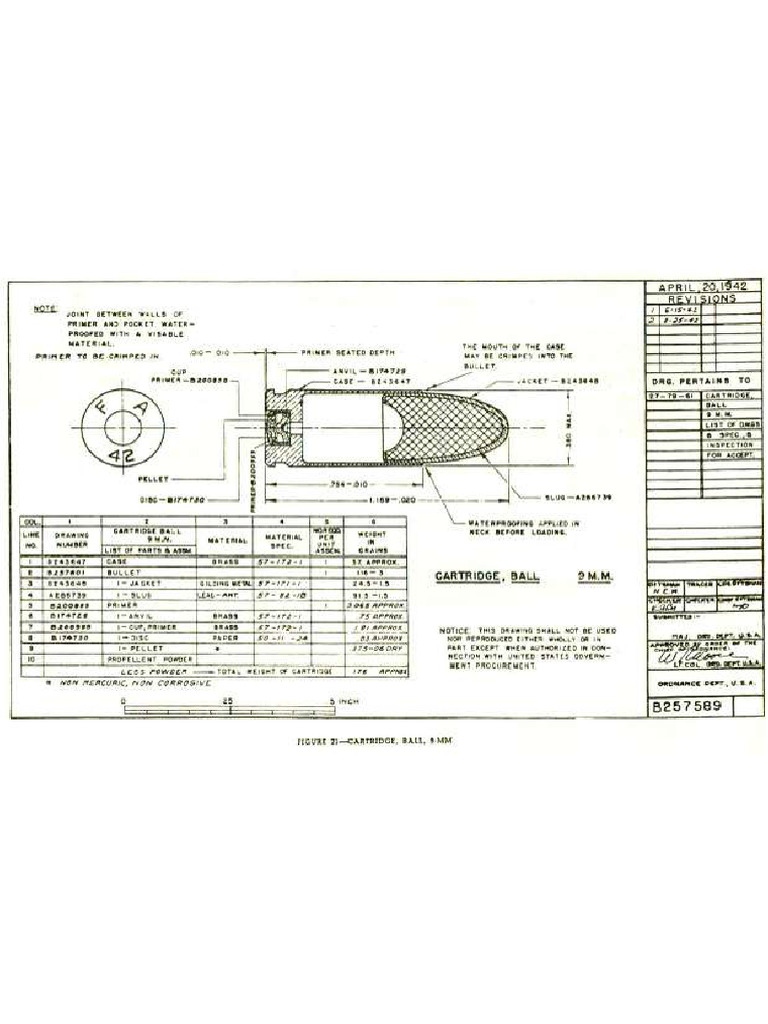 Bullet 9 MM Cad Tollerance | PDF