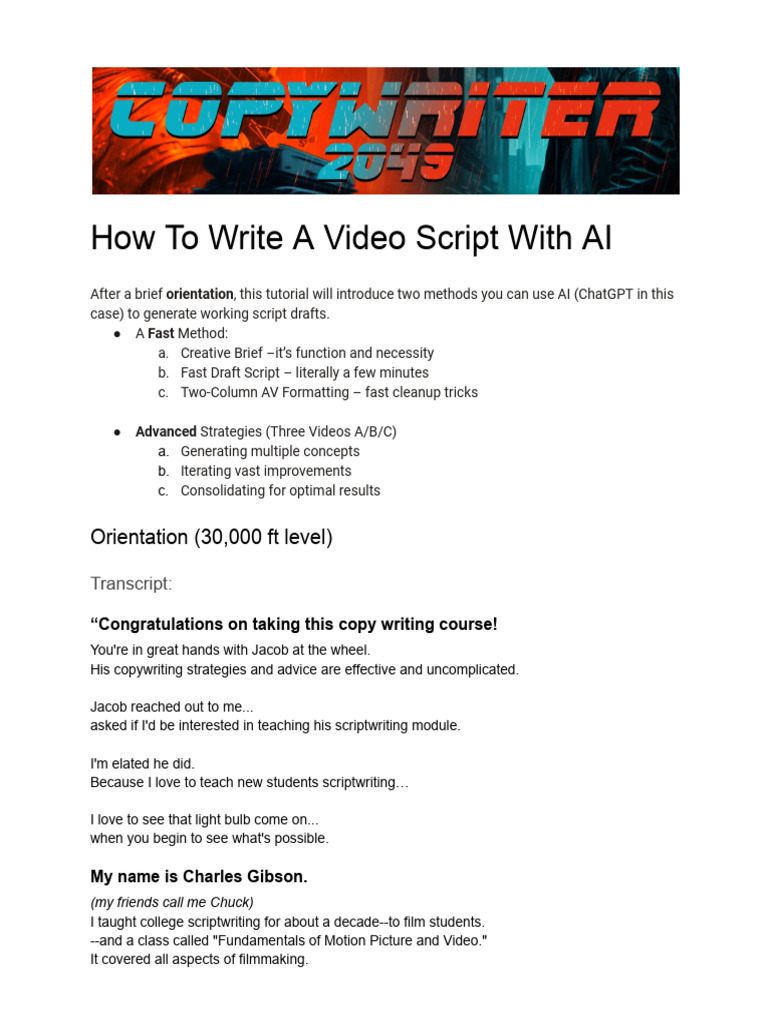 01-Scriptwriting For Marketing Videos | PDF | Screenwriting | Target ...